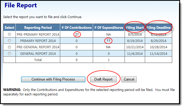 Account Holder Home > File Report