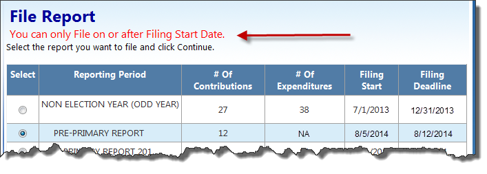 Account Holder Home > File Report
